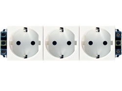 Купить LEGRAND L/74182/77603 3xРозетки 2P+T, проходная, с защитными ...